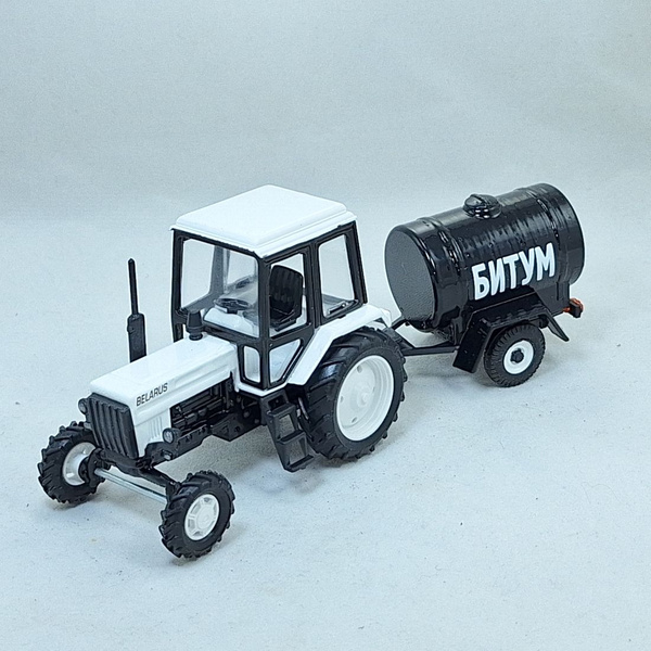 Масштабная модель трактора МТЗ-82 "Люкс-2" с прицепом бочка "Битум ...