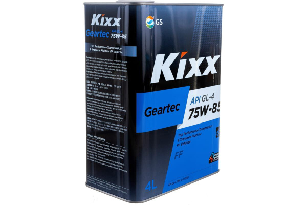 Масло трансмиссионное Kixx Geartec FF GL-4 75W85 4л (L271744TE1 ...