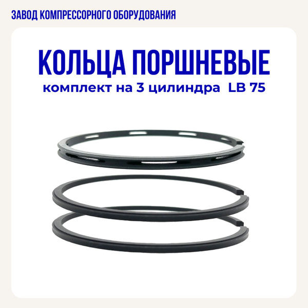 Поршневые кольца 80 мм для поршневого компрессора LB75 (комплект на 3 ...