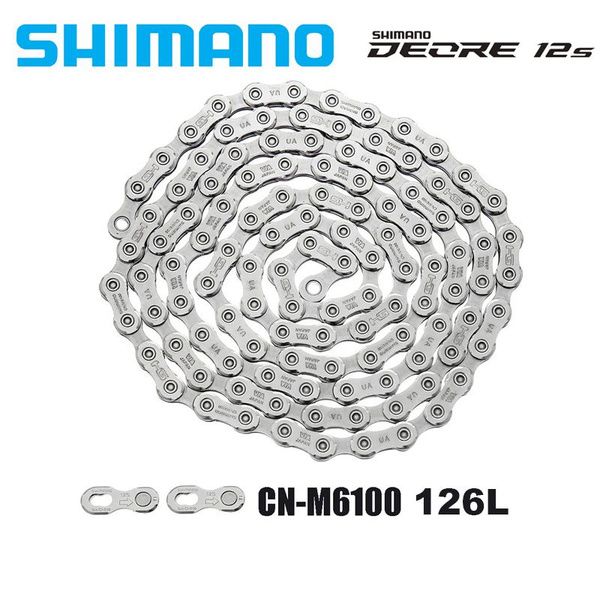 Цепь для велосипеда Shimano Deore CN-M6100 на 12 скоростей, 126 звеньев ...