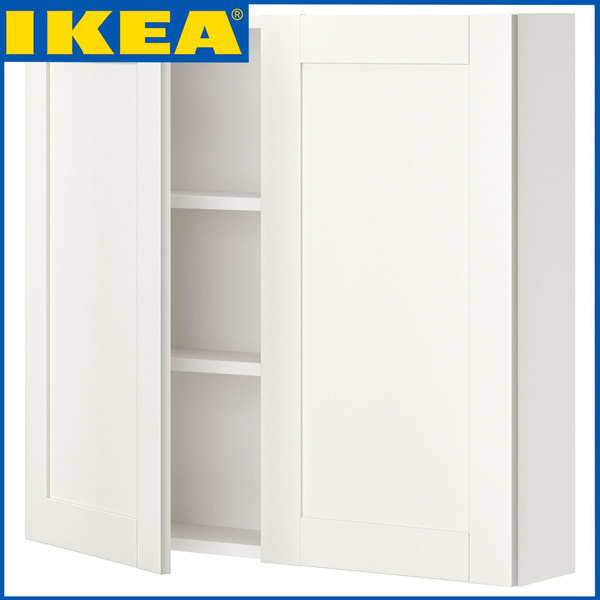 IKEA Шкаф навесной для ванной, 80х15х75 см - купить с доставкой по ...
