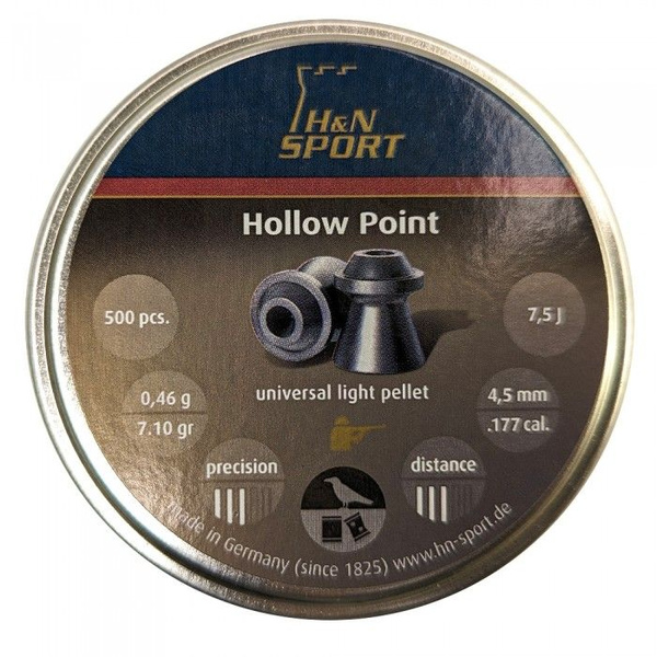 Пули для пневматики H&N Excite Hollow Point 4,5 мм 0,45 г (500 шт ...