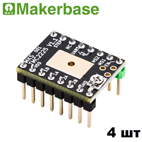 4шт TMC2225 v1.1. - драйвер шагового двигателя от Makerbase - купить с доставкой по выгодным ...
