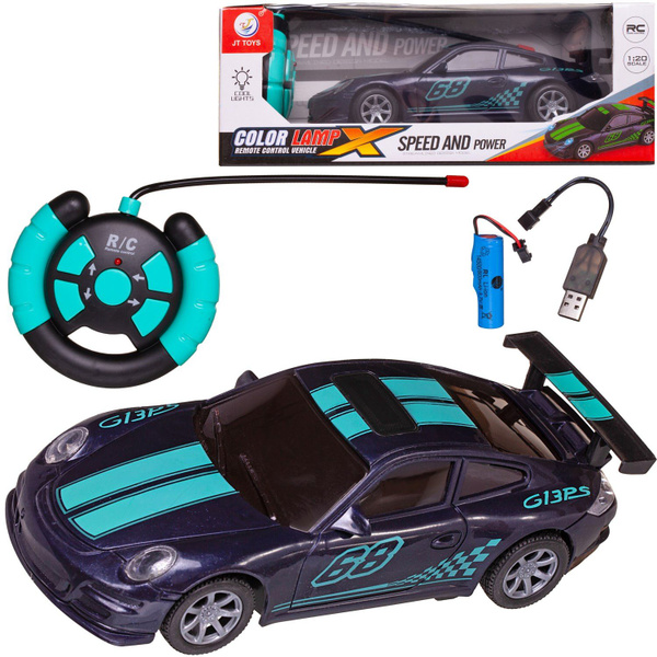 Машинка радиоуправляемая Junfa легковая гоночная1:20 27 Мгц синий - купить с доставкой по ...