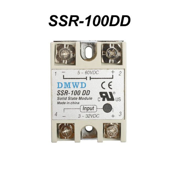 SSR-100DD Твердотельный модуль реле DC-DC Однофазный SSR 100A 3-32V TO ...
