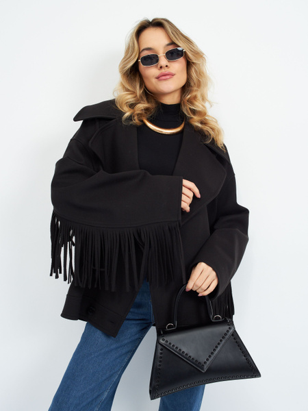Пальто Lookre, Демисезон, размер 46, 48, цвет черный, Шерсть - купить ...