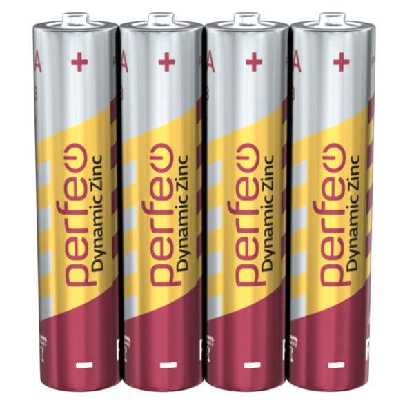 Батарейки Perfeo R03 AAA Dynamic Zinc солевые мизинчиковые, 4шт в шринке, 1.5V - купить с ...