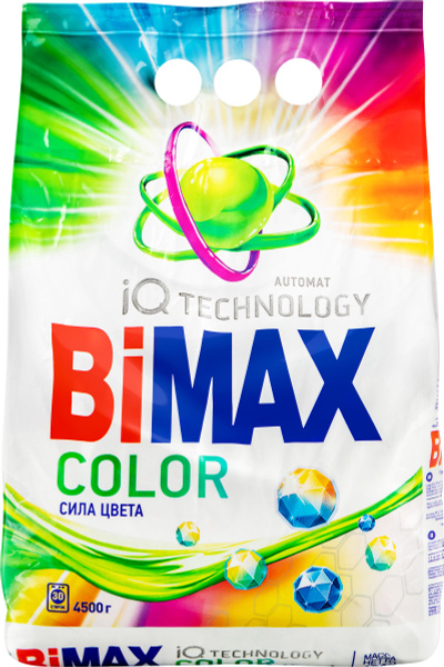 BiMAX Стиральный порошок 4500 г Для цветных тканей - купить с доставкой по выгодным ценам в ...