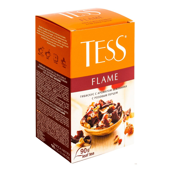 Чай фруктовый Tess Flame листовой 90 г - купить с доставкой по выгодным ...