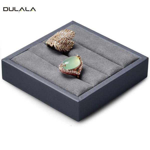 DOULALA Подставка Для Демонстрации Колец Из Высококачественной Кожи, Маленький Лоток Для Колец ...