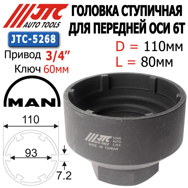 Торцевая головка JTC JTC-специнструмент, 80 мм - купить по низким ценам в интернет-магазине OZON ...