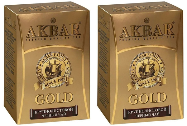 Akbar Чай черный крупнолистовой Gold, 250 гр, 2 шт - купить с доставкой ...