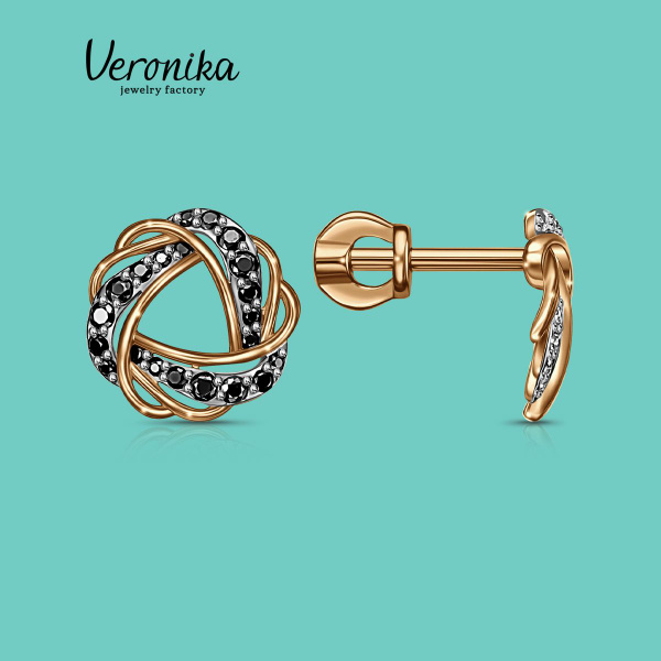Veronika jewelry factory Серьги ювелирные Серебро позолоченное 925 ...