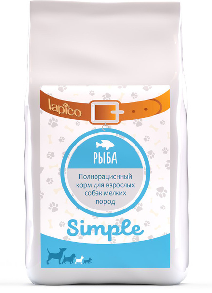 Корм сухой "Lapico" Simple (Лапико) для собак мелких пород, рыба, 8кг ...