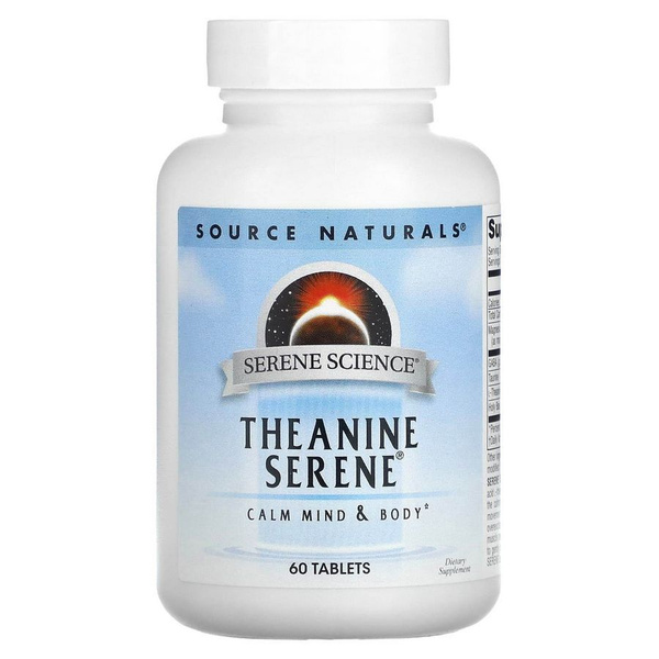 Пищевая добавка Source Naturals, Serene Science, Theanine Serene, 60 ...