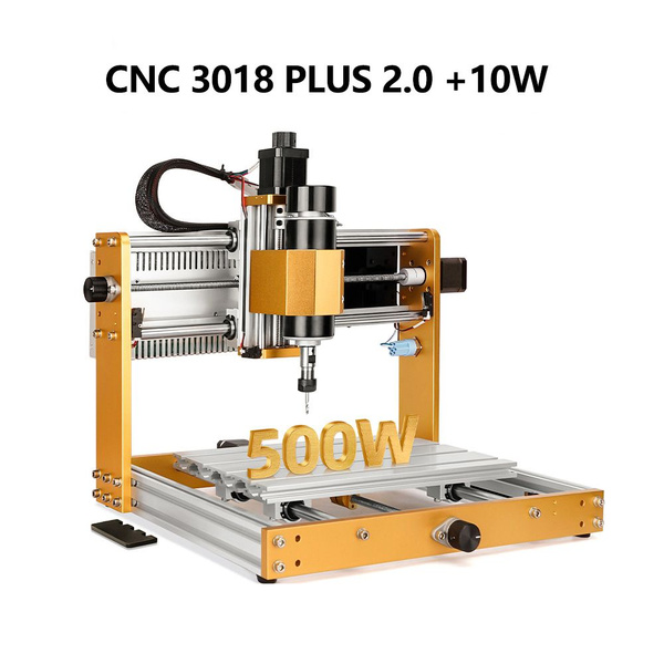 Гравировальный станок с ЧПУ CNC 3018 plus 2.0; шпиндель мощностью 500 Вт; лазерная головка ...