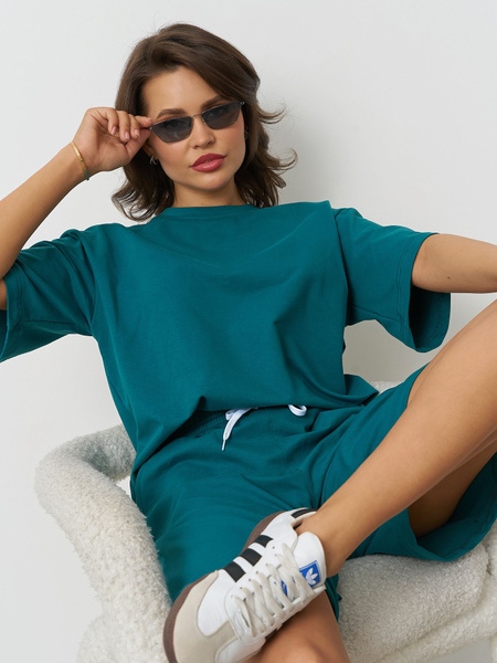 Комплект одежды Женский Rentex Style Домашний, Повседневный изумрудный ...