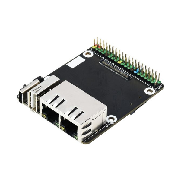 Миниатюрная двухпортовая гигабитная Ethernet базовая плата для Raspberry Pi Compute Module 4 ...