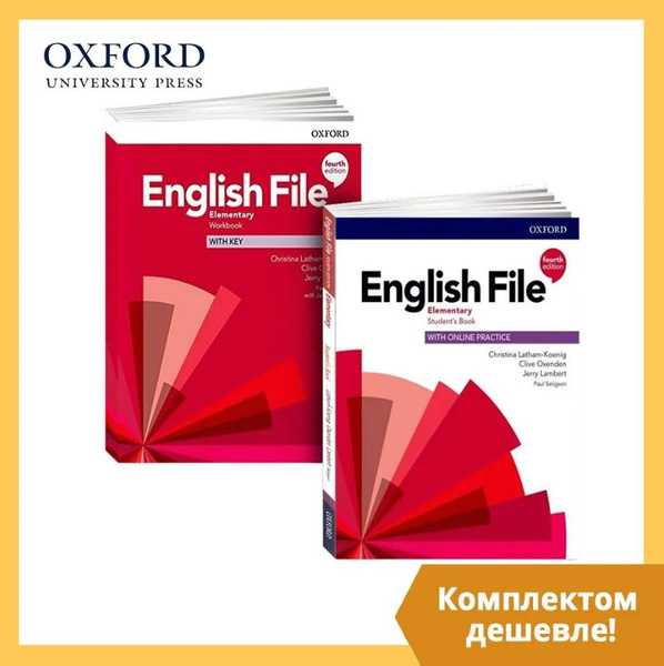 English File Elementary 4th edition. ПОЛНЫЙ КОМПЛЕКТ: Учебник + Рабочая ...