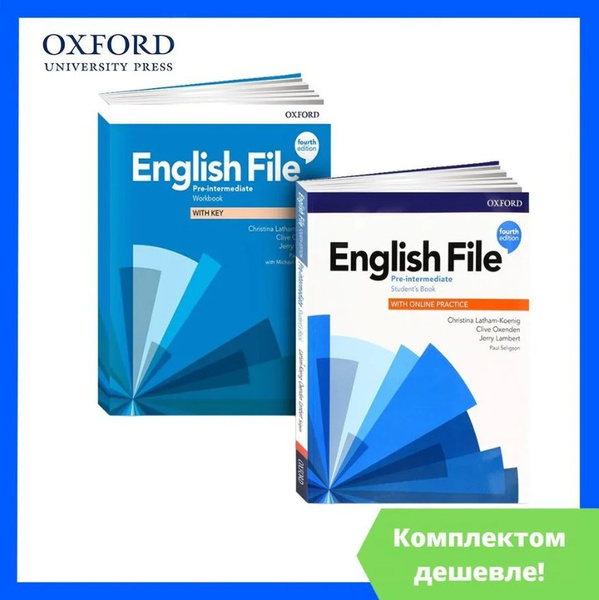 English File Pre-intermediate 4th edition. ПОЛНЫЙ КОМПЛЕКТ: Учебник ...