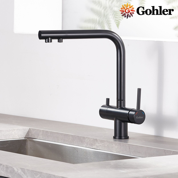 Смеситель для кухни с краном под фильтр для питьевой воды Gohler G4213B ...