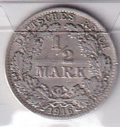 Германия 1/2 марки серебро 1916 A - купить в интернет-магазине OZON с быстрой доставкой (1533760523)