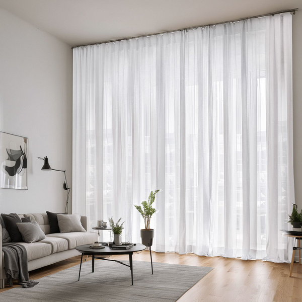 Тюль DESTET белый, Полиэстер, Микрополиэстер, 270х500 см - купить в ...