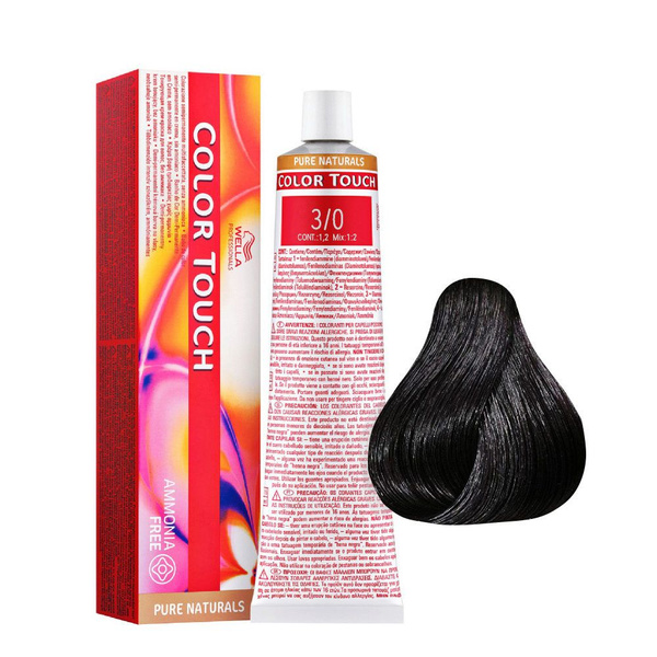 Wella Color Touch 3/0 - Тонирующая краска без аммиака темный шатен 60 ...