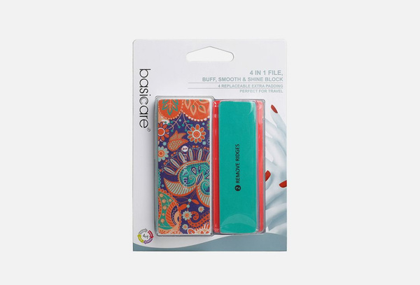 Блок полировочный для ногтей с запасными файлами BASICARE 4 IN 1 - FILE ...