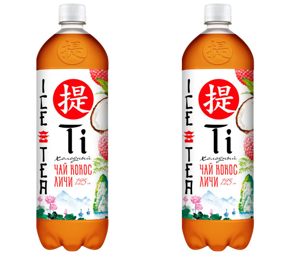 Ti Холодный черный чай со вкусом кокоса и личи, 1,25 л, 2 шт - купить с ...