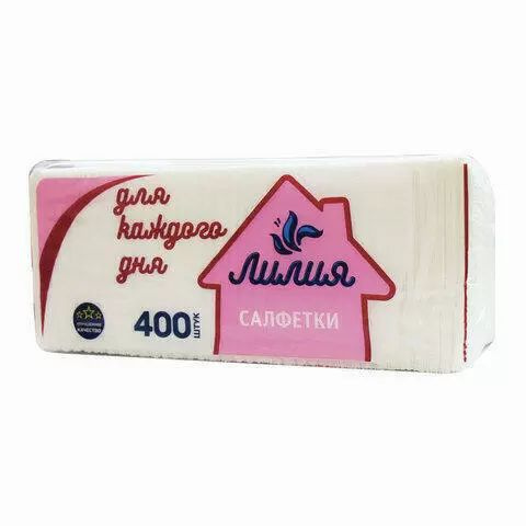 Лилия Бумажные салфетки, 400 шт. - купить с доставкой по выгодным ценам ...