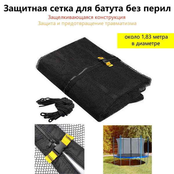 Характеристики Крепление защитного сетчатого ограждения батута из ...