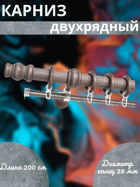 Карниз для классических штор 2 ряда Уют Прямой - купить по доступным ...