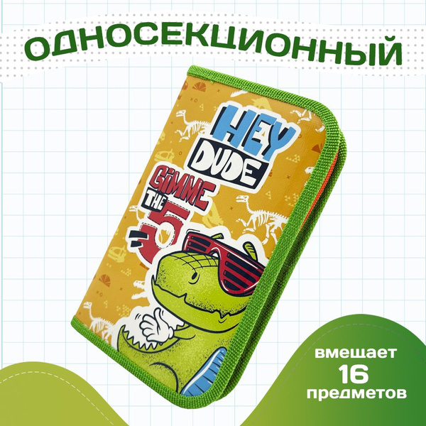 Пенал школьный для девочек и мальчиков AXLER большой вместительный ...