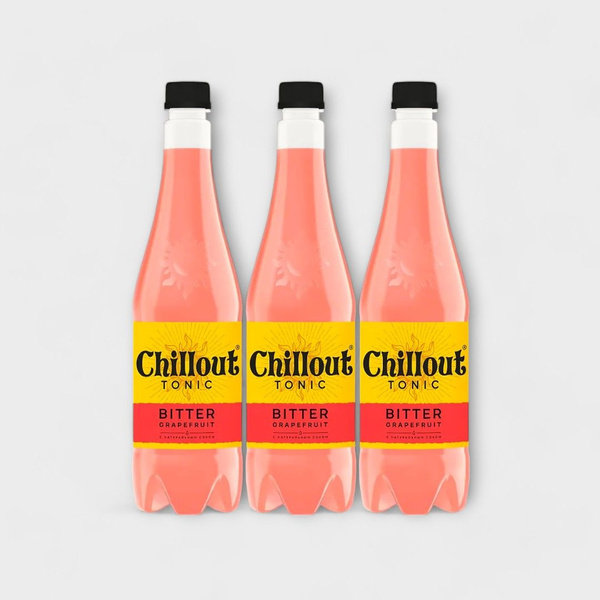 Газированный напиток Chillout Bitter Tonic Грейпфрут, 900мл х 3шт ...