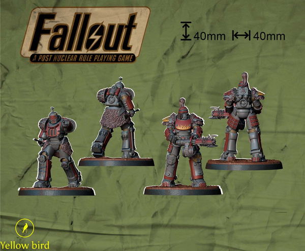 Набор миниатюр для настольных игр по Fallout. Рейдеры в силовой броне - купить с доставкой по ...
