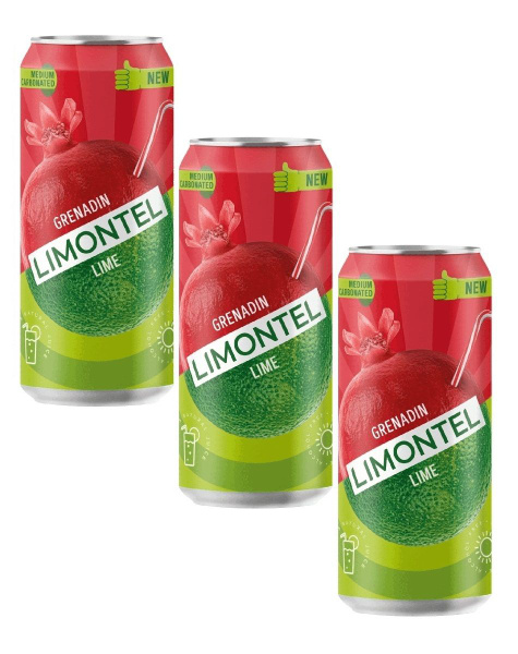 Газированный напиток Limontel гренадин, 450 мл х 3 шт - купить с ...