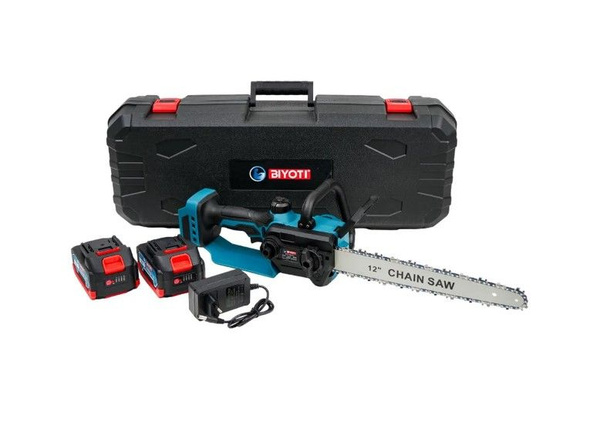 Бесщеточная аккумуляторная цепная пила Biyoti BYT-210 (20В; 2х4Ач; 12"; 8100 об/мин) - купить с ...