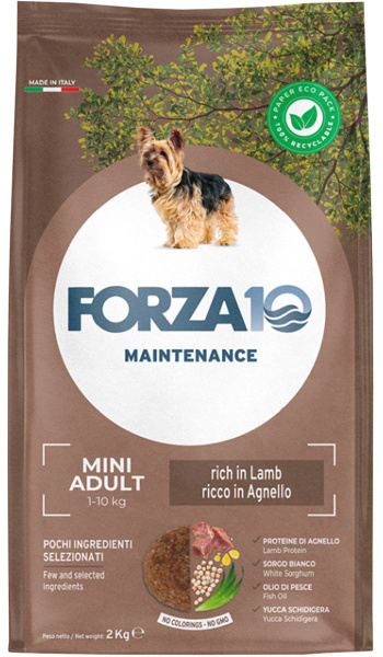 FORZA10 DOG MAINTENANCE ADULT MINI для взрослых собак маленьких пород с ягненком и рисом (2 кг ...