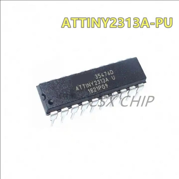 ATTINY2313A-PU DIP20 MCU 8-битный ATtiny AVR RISC 2 КБ Flash 2,5 В/3,3 В/5 В 20-контактный 10 шт ...