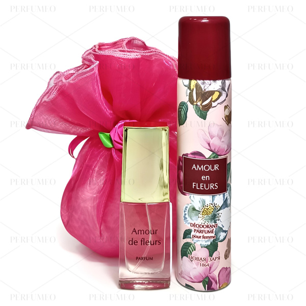 Новая Заря Парфюмерный набор ЛЮБОВЬ В ЦВЕТАХ (AMOUR EN FLEURS) Духи ...
