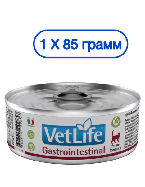 Характеристики Farmina Vet Life Gastrointestinal диетический влажный ...