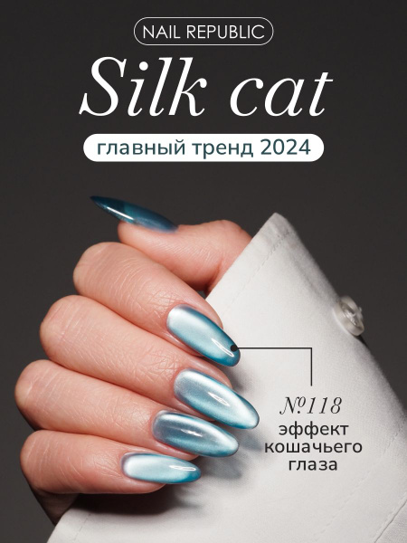 NR Гель-лак корейский кошачий глаз Silk Cat 118, 10 мл - купить с ...