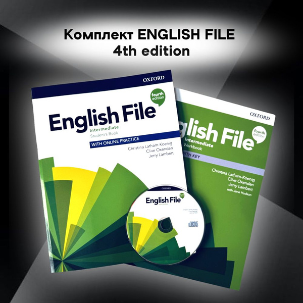 English File Intermediate (4th edition) Комплект учебник с диском и ...