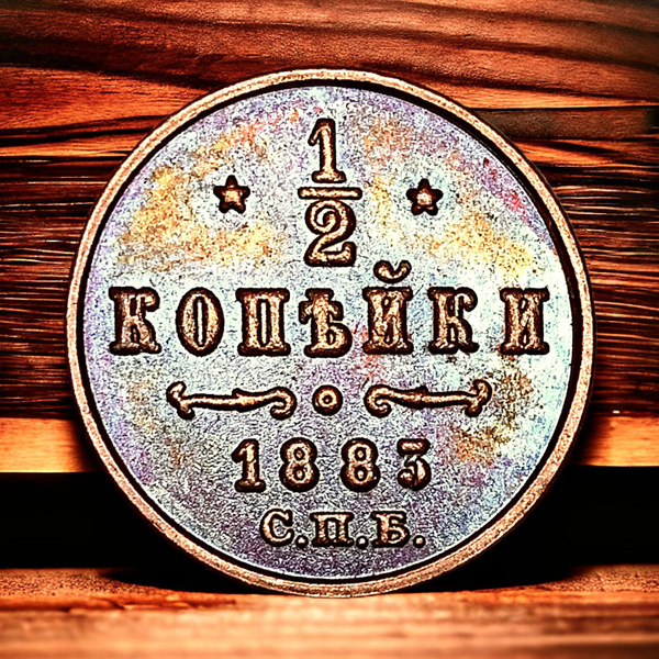 Монета Российской Империи 1/2 копейки 1883 года, СПБ. Александр III - купить в интернет-магазине ...