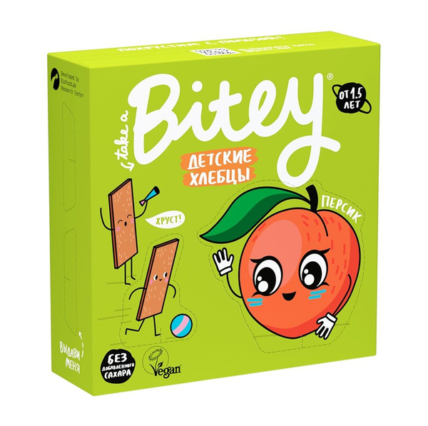 Детские безглютеновые хлебцы Bitey Персик-Морковь 40 г, Россия - в заказе 1 шт.товара! - купить ...