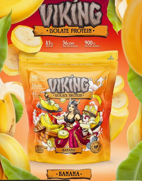 Viking Protein Isolate 900 g, Протеин для похудения без сахара Викинг ...