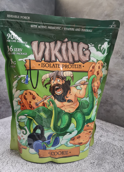 VIKING ISOLATE PROTEIN COOKIE 900 g, Протеин для похудения без сахара ...