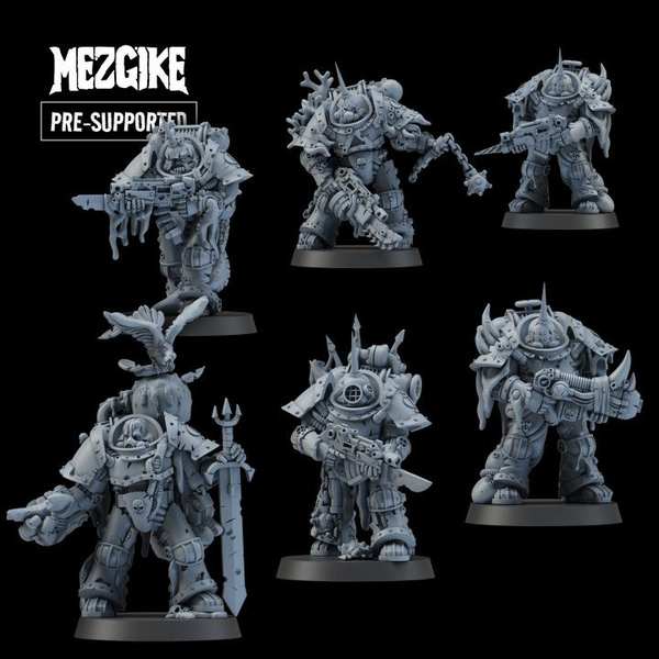 Миниатюра Wh40k DnD Death Guard / Гвардия Смерти: Dredge marines combat ...