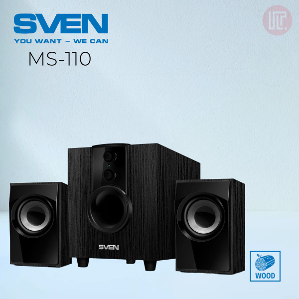 Компьютерная акустическая система Sven MS-107 с регулятором громкости на передней панели ...
